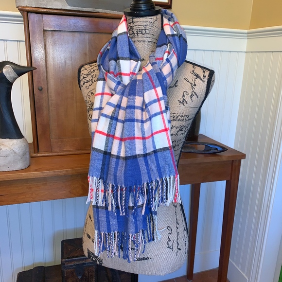 GAP | Accessories | Gap Cozy Exploded Dark Wisteria Plaid Scarf Shawl | Poshmark